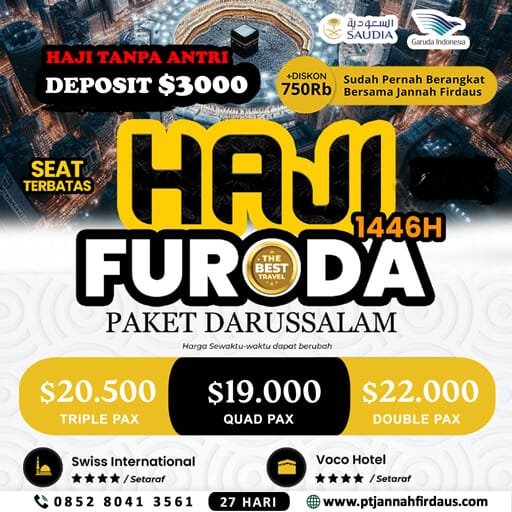 Harga Haji Furoda 2024 Mulai dari $16.500 Pasti Berangkat