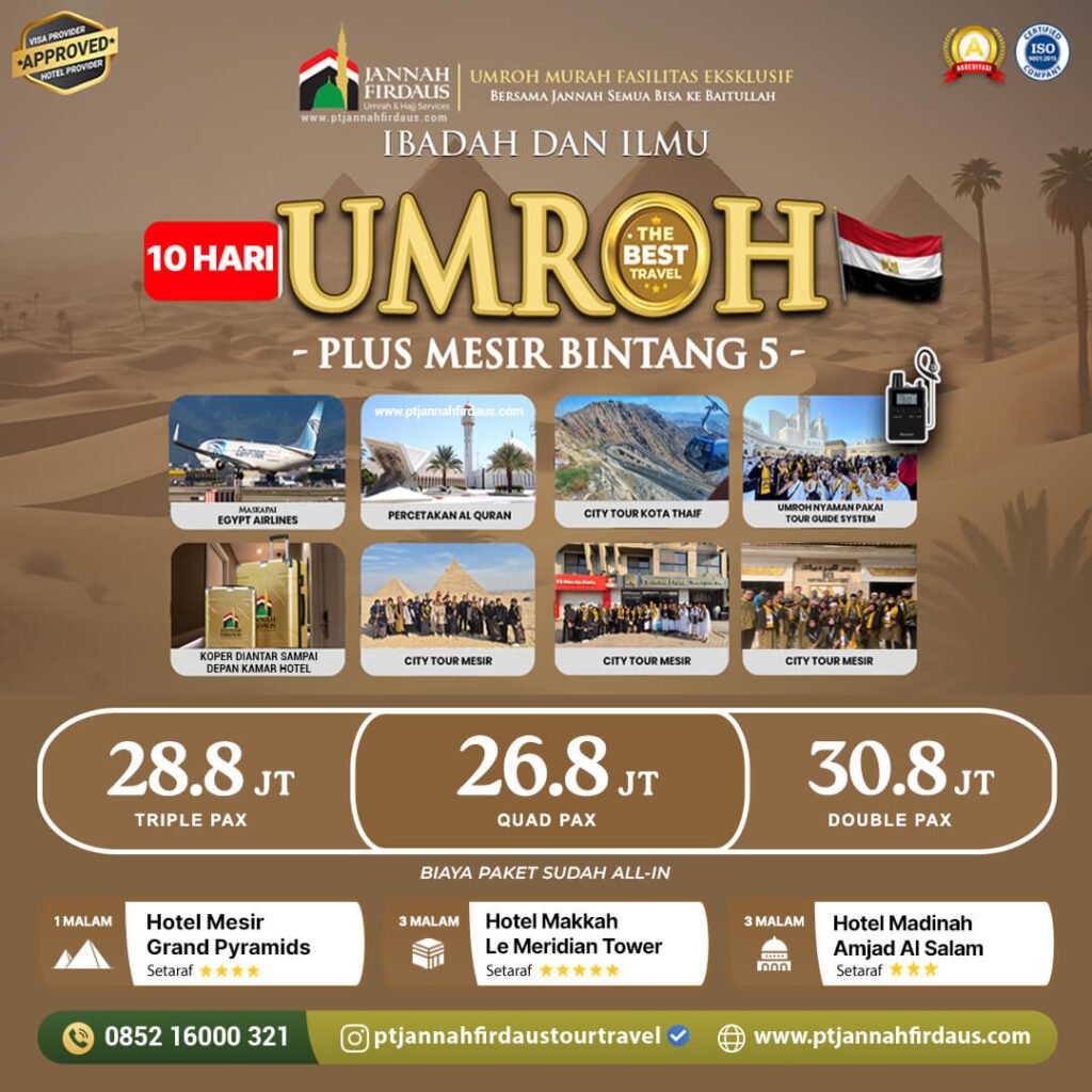 Harga Paket Umroh Terbaru 2025 2026 | PT Jannah Firdaus